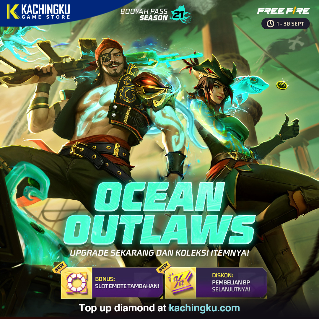 Free Fire, Get Season 21 Booyah Pass here - kachingku.com